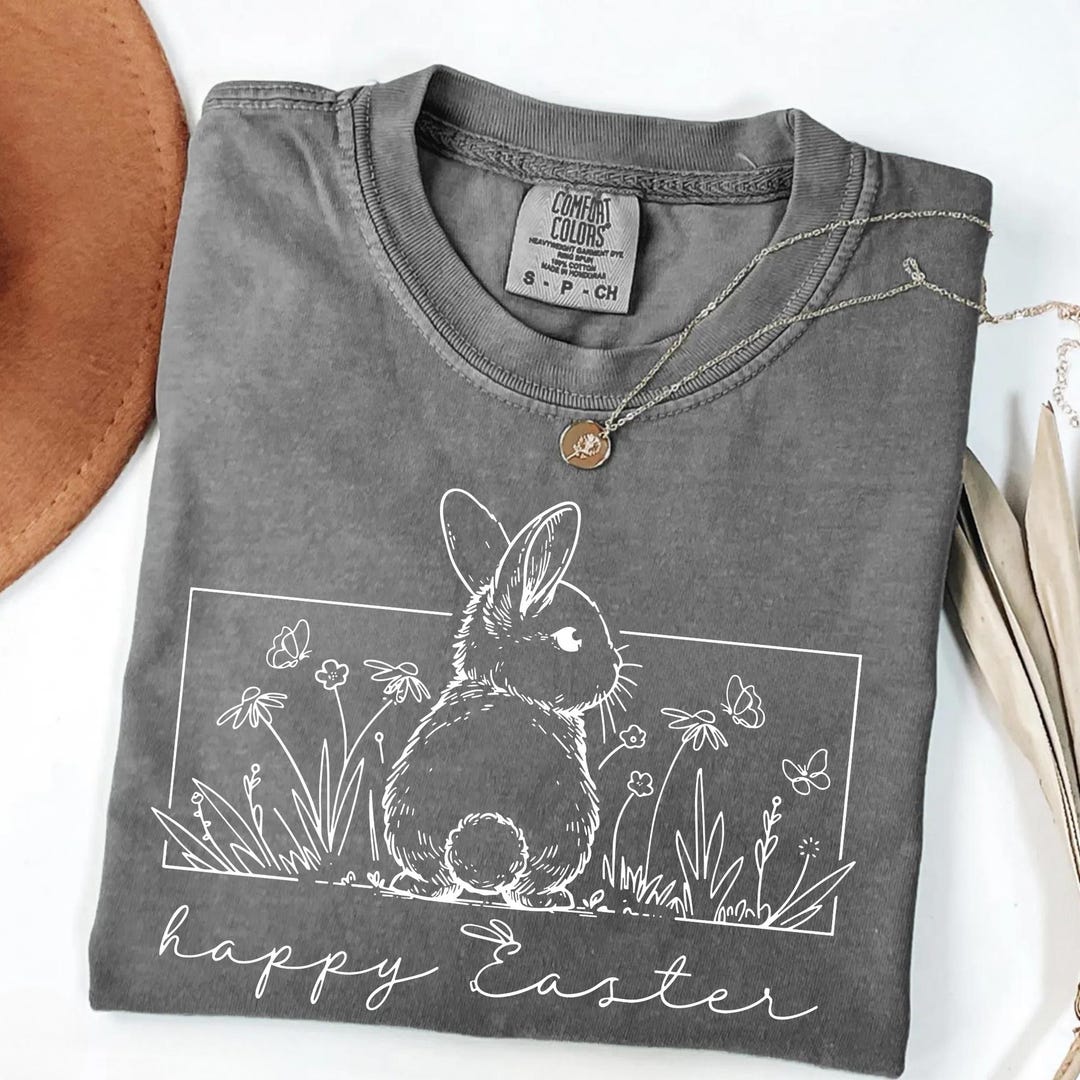 Comfort Colors® Happy Easter Shirt, Women Easter Shirt, Easter Day Tee ...