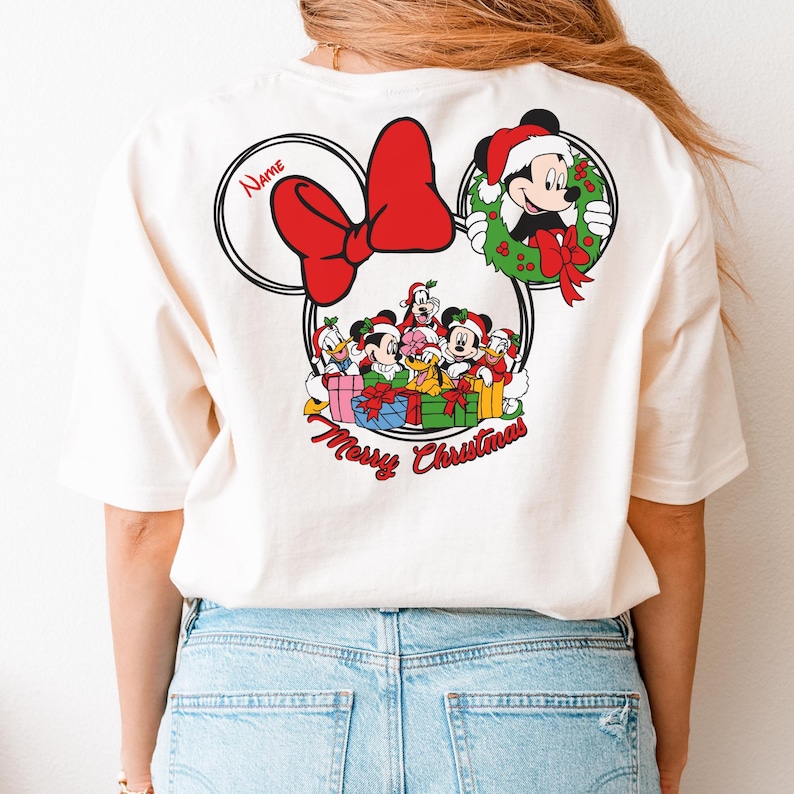 Custom Disney 2026 Family Christmas Shirt, Disney Holiday Shirt ...