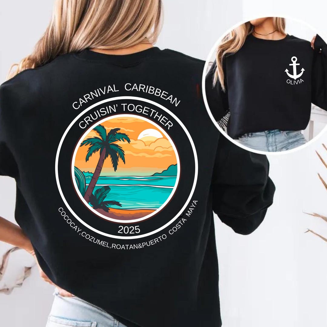 Custom Caribbean Cruise Shirt, Caribbean Cruise Tshirt, Front Back ...