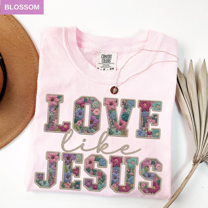 Love Like Jesus Shirt,comfort Colors® Christian Shirt,faux Christian ...