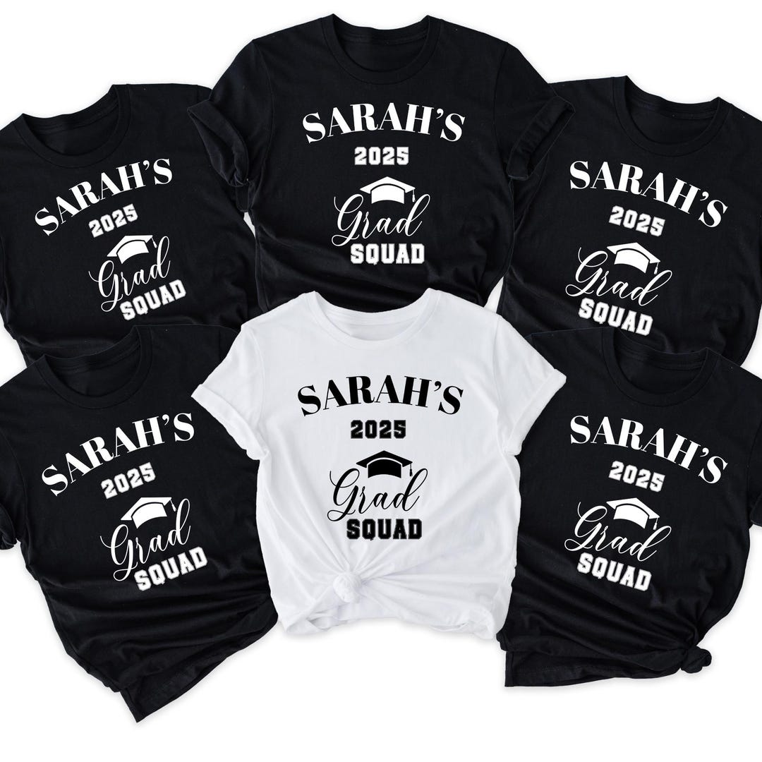 Custom Family Grad Squad Shirts, Senior 2025 Family Matching T Shirt ...