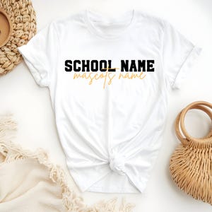 Custom School T-shirt, Custom Text Shirt, School Logo Shirt, Team ...