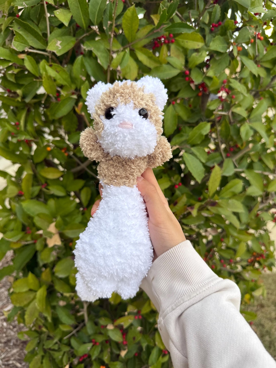 Fluffy Ferret Plushie Stuffed Animal Crochet Handmade Amigurumi - Etsy