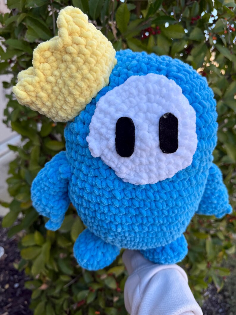 Blue Fall Guys Character Plushie Stuffed Animal Crochet Handmade ...
