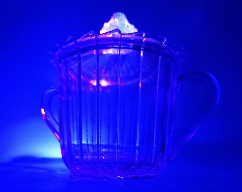 Vintage Pink Depression Glass Creamer & Lidded Sugar Bowl Normandie ...