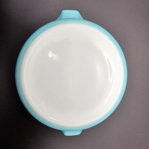 Vintage Pyrex 471, 1 Pt Turquoise Amish Butterprint Round, Casserole ...