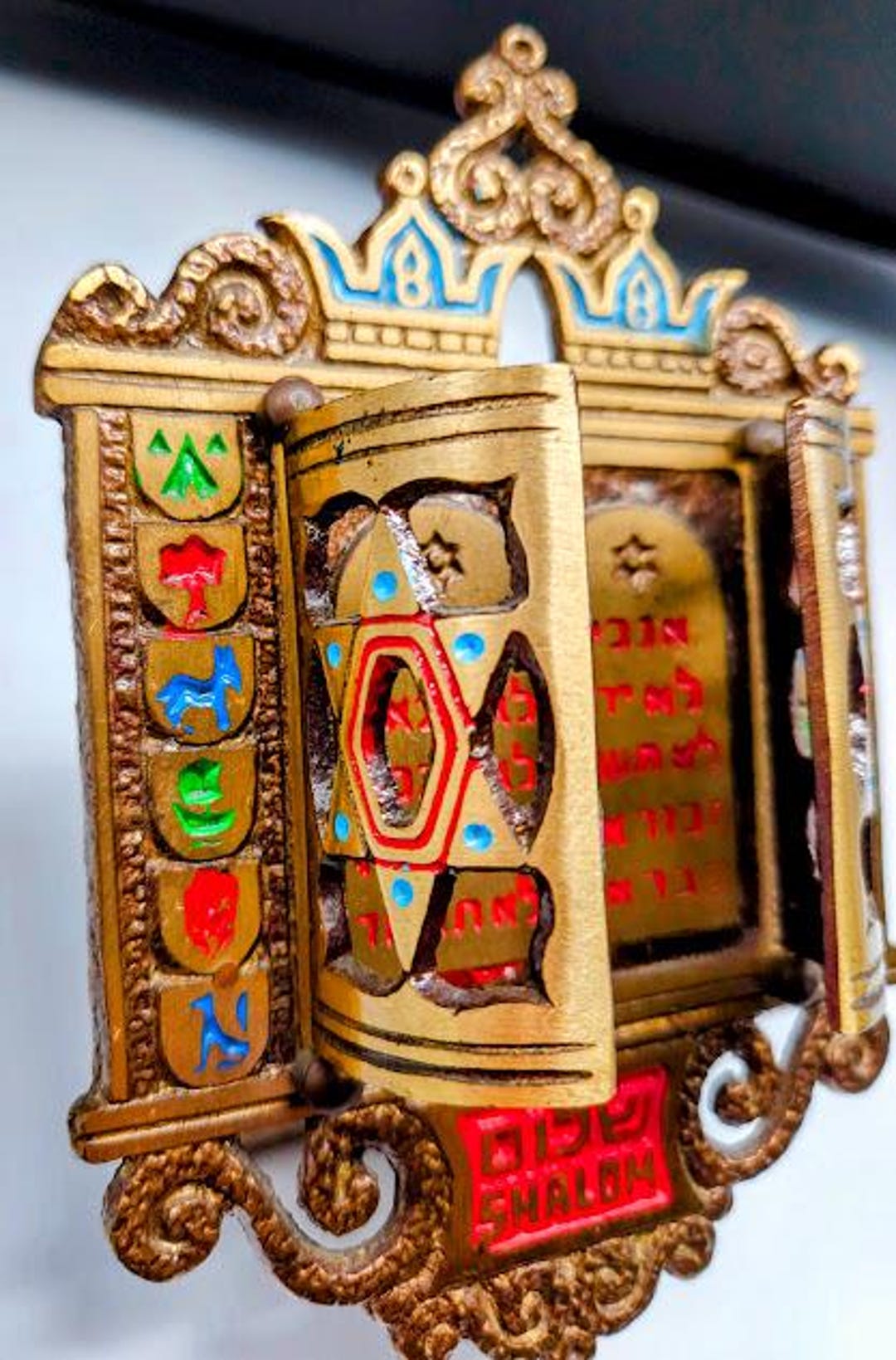 Vintage Hen Holen Ten Commandments Shalom Plaque, Made in Israel ...