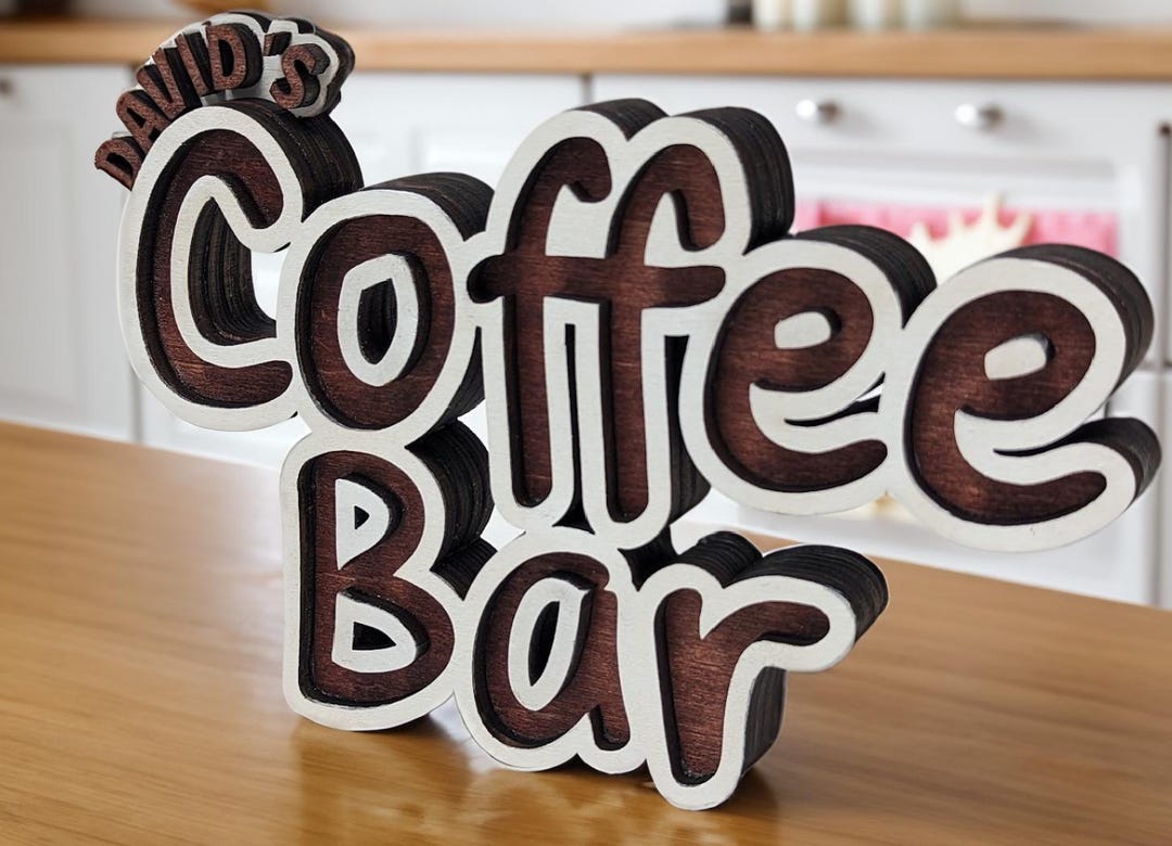 Personalized Coffee Bar Sign - Personalized Gift for Coffee Lovers ...