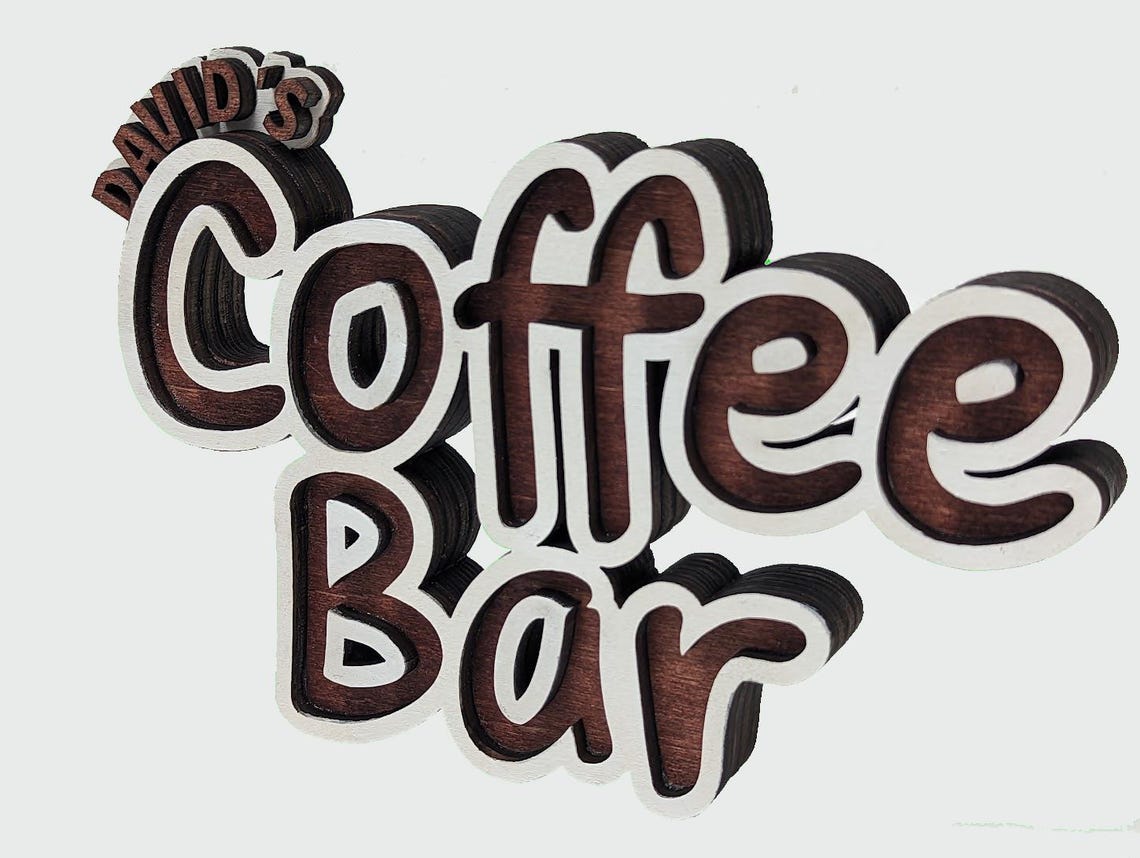Personalized Coffee Bar Sign - Personalized Gift for Coffee Lovers ...