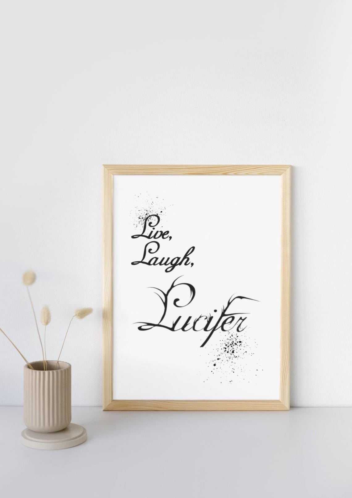 Live Laugh Lucifer, Printable Wall Art, Diy Home Decor, Digital Print ...