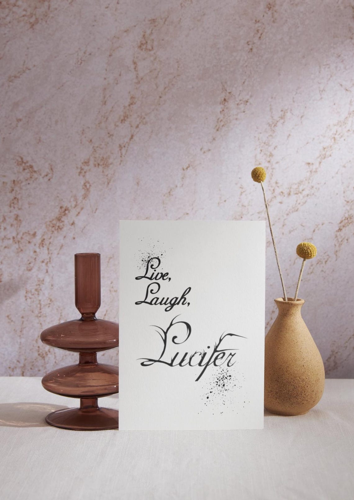 Live Laugh Lucifer, Printable Wall Art, Diy Home Decor, Digital Print ...