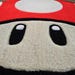 Mario Mushroom Rug Handmade Tufted Rug Custom Wall Art RED Mario Fiber ...