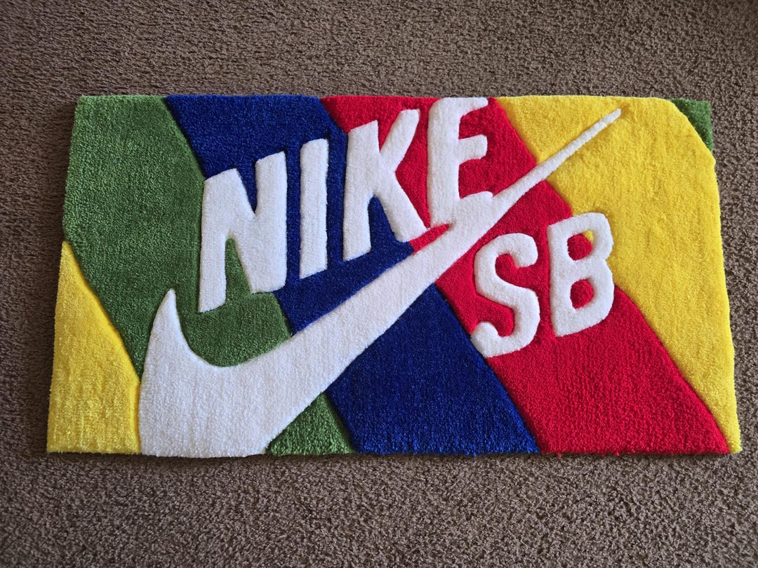 Nike Sb Custom Handmade Tufted Rug Wall Art Rare nike Striped Box Rug ...
