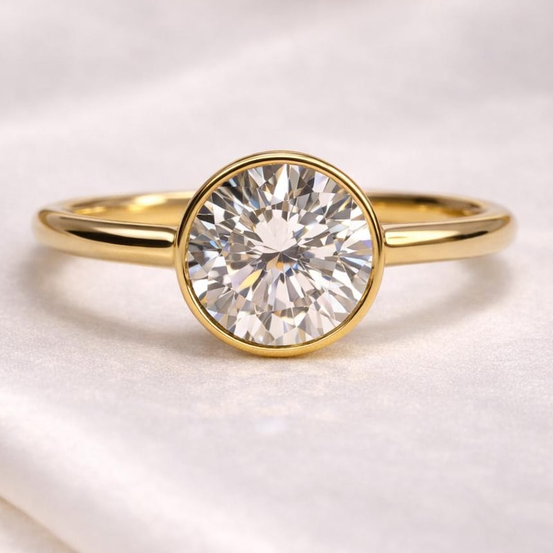 1 Ct Lab Diamond Engagement - Etsy