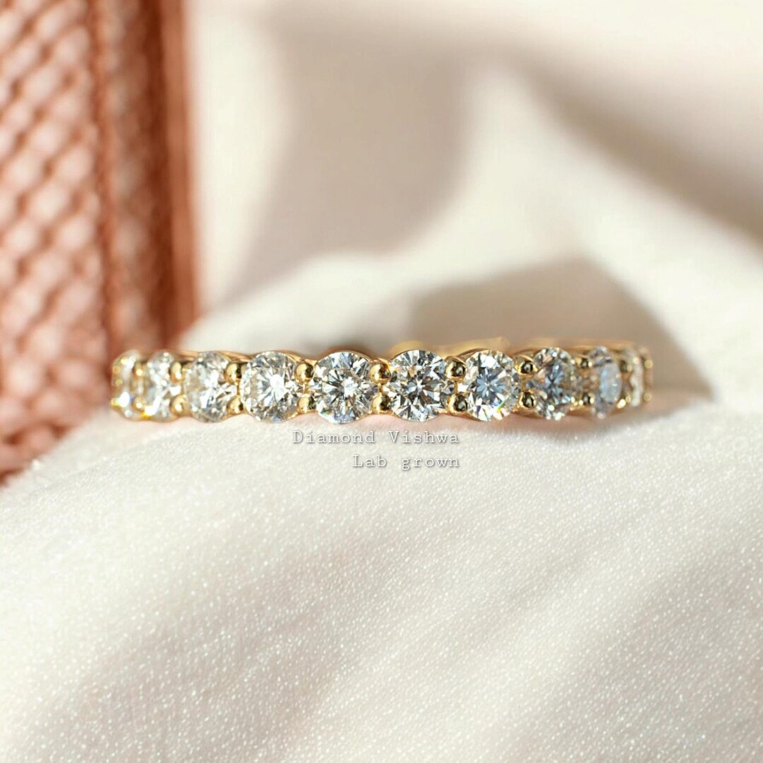 Lab Grown Diamond Eternity Ring Diamond Real Lab Diamond Wedding Band ...