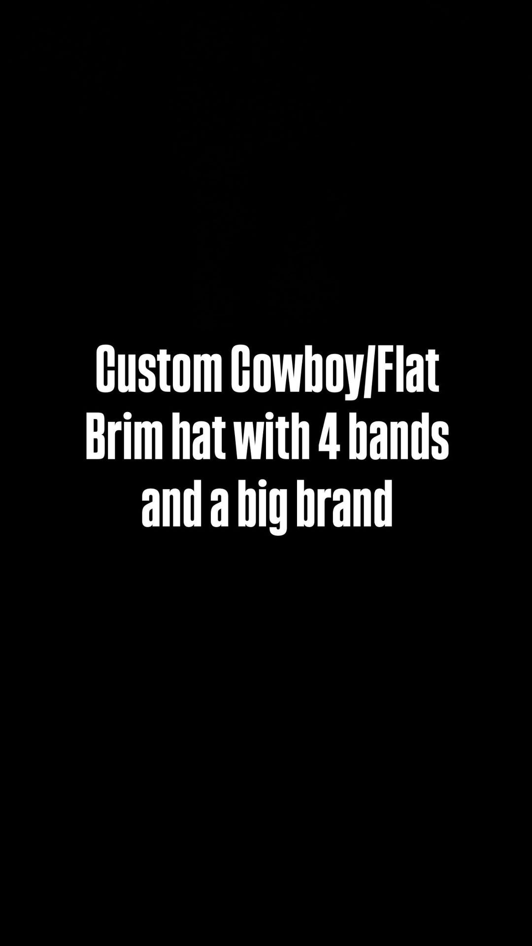 Custom Tik Tok Cowboy/flat Brim Hat With 4 Hat Bands and a Big Brand - Etsy