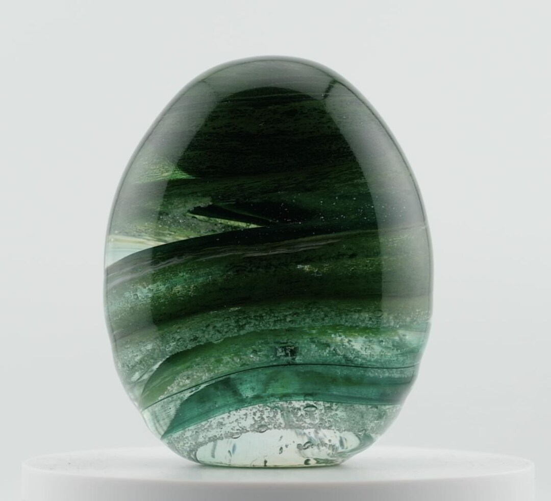 Jade Green Standing Stone - Memorial Ashes in Bespoke Art Glass ...