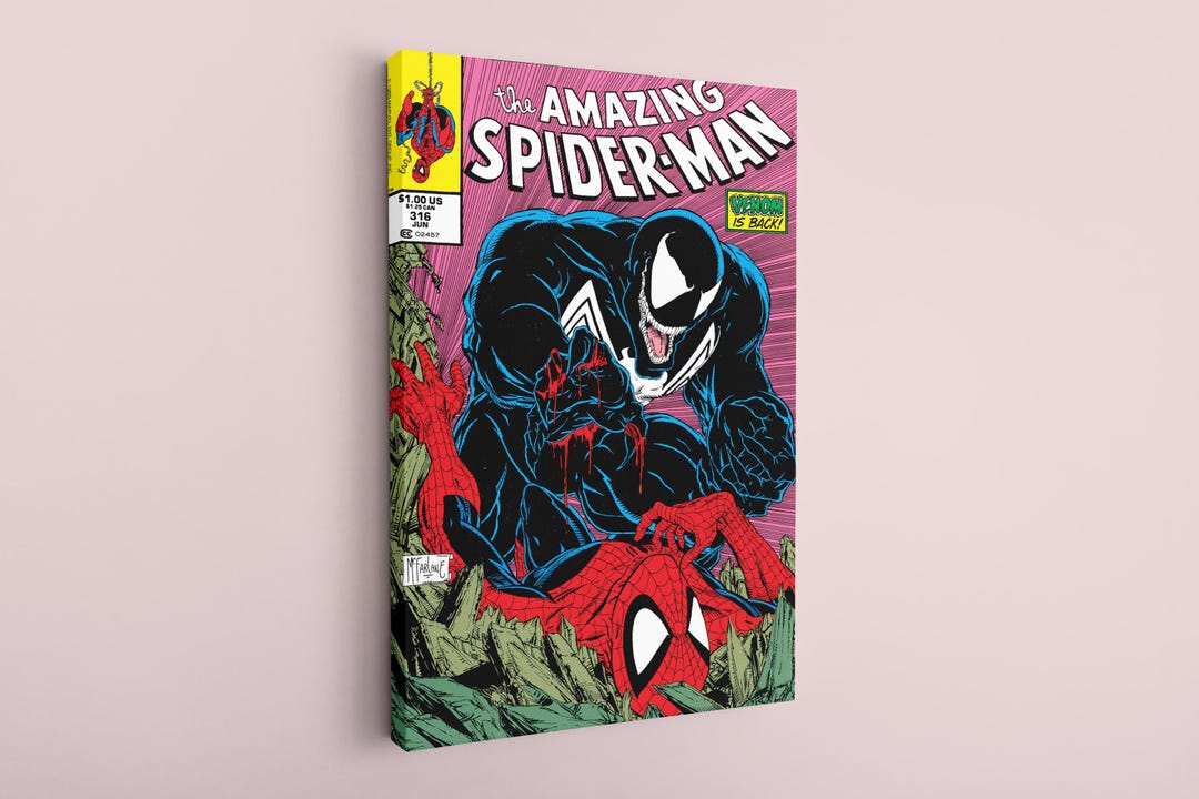 Venom Canvas,spider Man, Spiderman Canvas Art,spider Man Canvas,spider ...