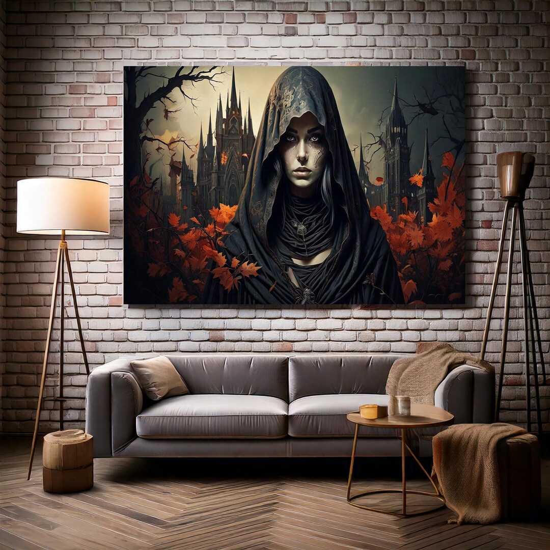 Gothic Witch , Fine Art Print, Goth Girl,beautiful Woman Witch Black ...