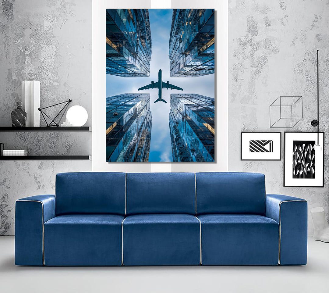 Airplane Wall Art,plane Vertical Canvas Art,pilot Wall Art, Plane ...