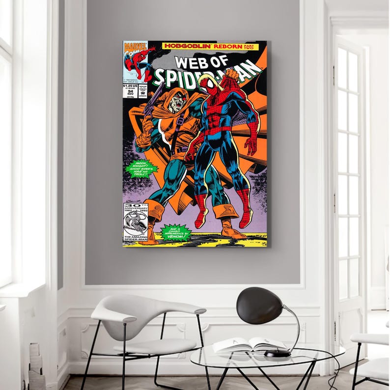 Spider Man Wall Art,spider Man Canvas, Spiderman Canvas Art, Comic Art ...