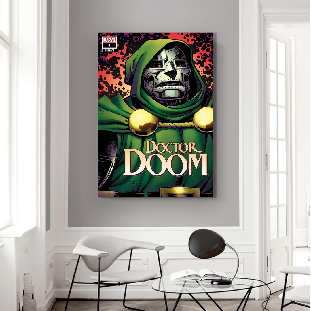 Dr. Doom Comic Cover Canvas Art - Super Hero Wall Decor - Etsy