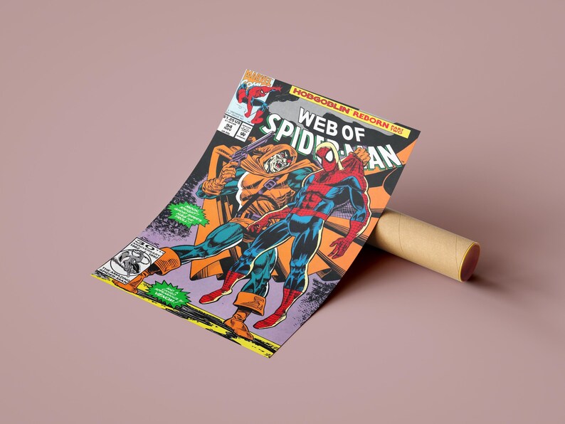 Spider Man Wall Art,spider Man Canvas, Spiderman Canvas Art, Comic Art ...