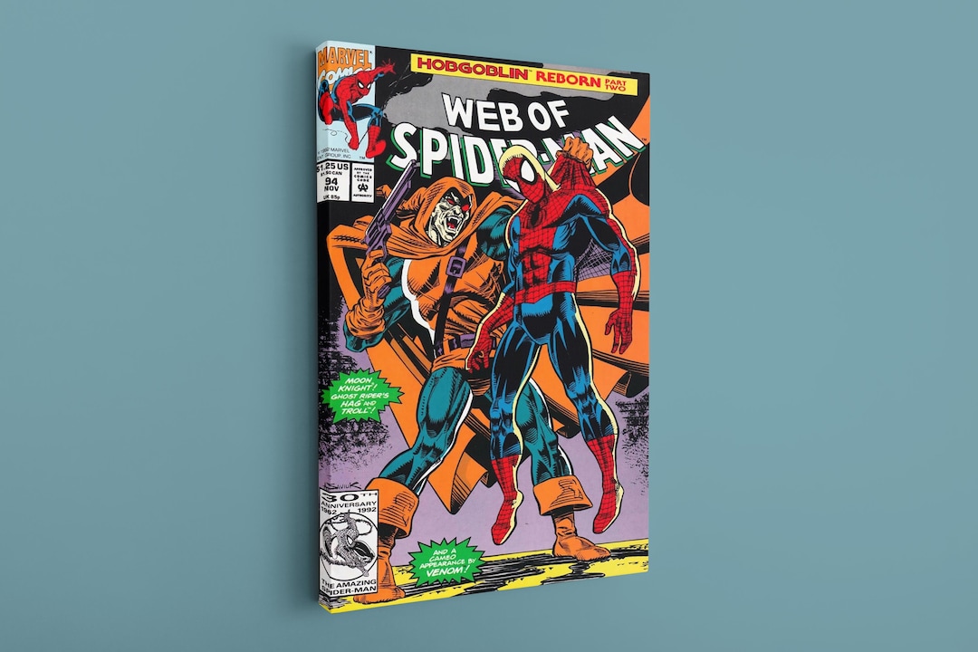 Spider Man Wall Art,spider Man Canvas, Spiderman Canvas Art, Comic Art ...