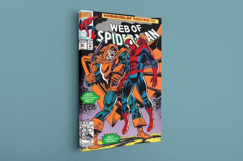 Spider Man Wall Art,spider Man Canvas, Spiderman Canvas Art, Comic Art ...