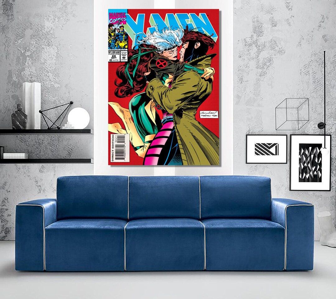 X-men Canvas, Gambit and Rogue Canvas, X-men Comics Canvas, Comic Art ...