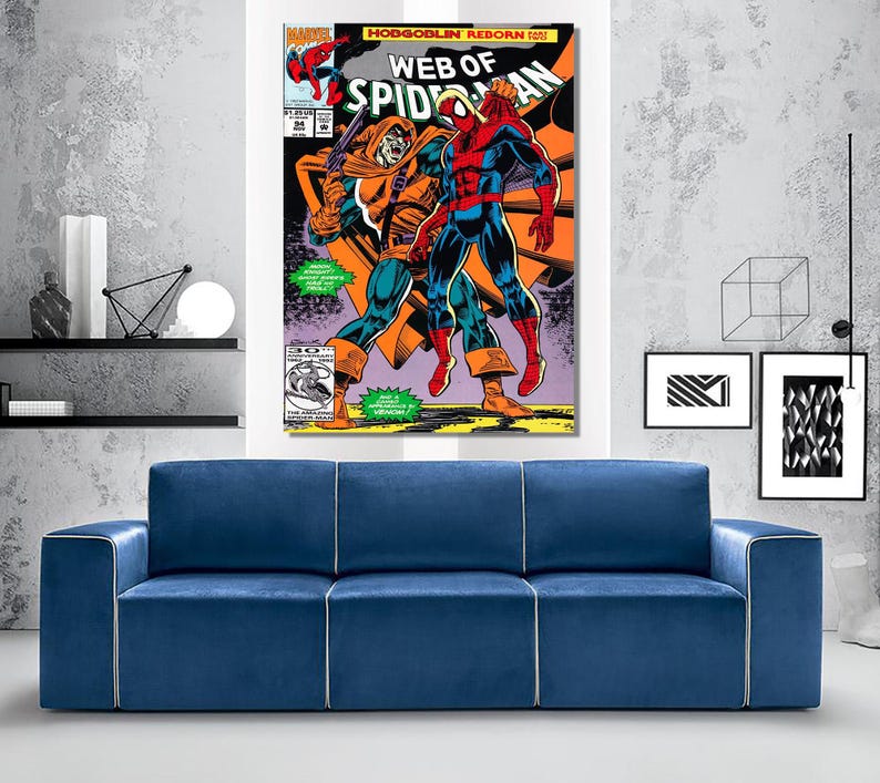 Spider Man Wall Art,spider Man Canvas, Spiderman Canvas Art, Comic Art ...