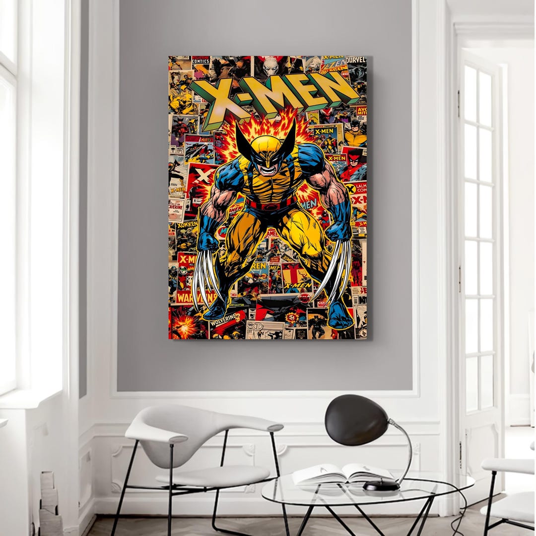 X-men Comic Book Canvas Art Print: Superhero Wall Decor - Etsy Canada