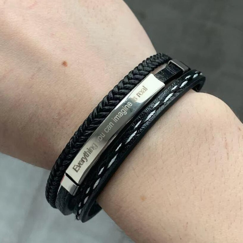 Personalized Mens Bracelet - Etsy