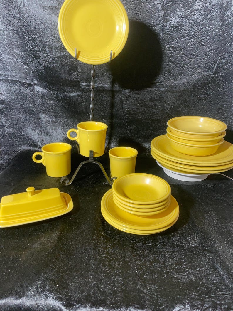 Fiesta Ware Yellow Set - Etsy