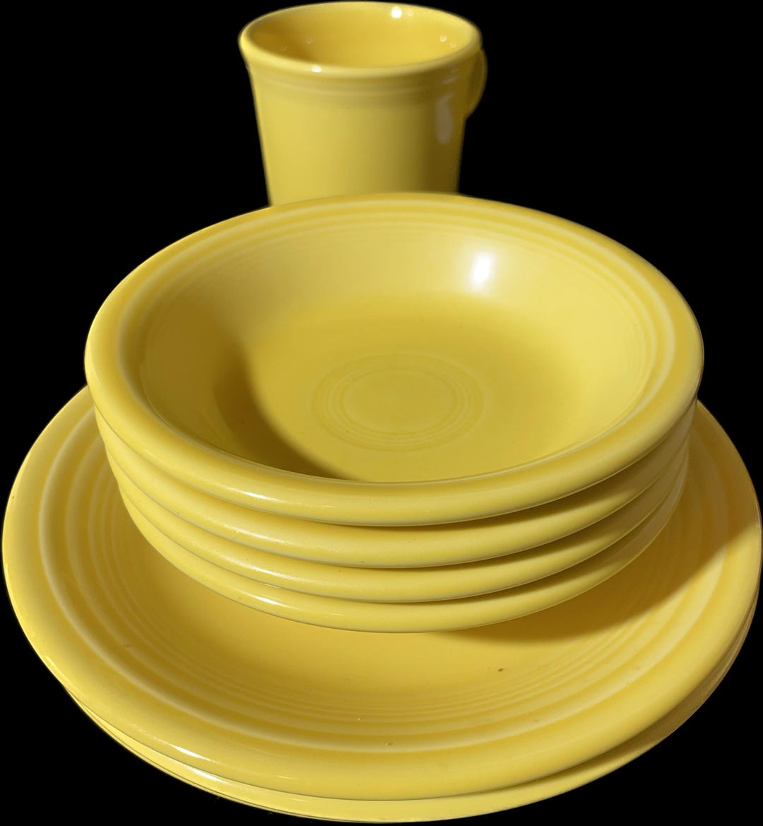 Fiesta Ware Yellow Set - Etsy