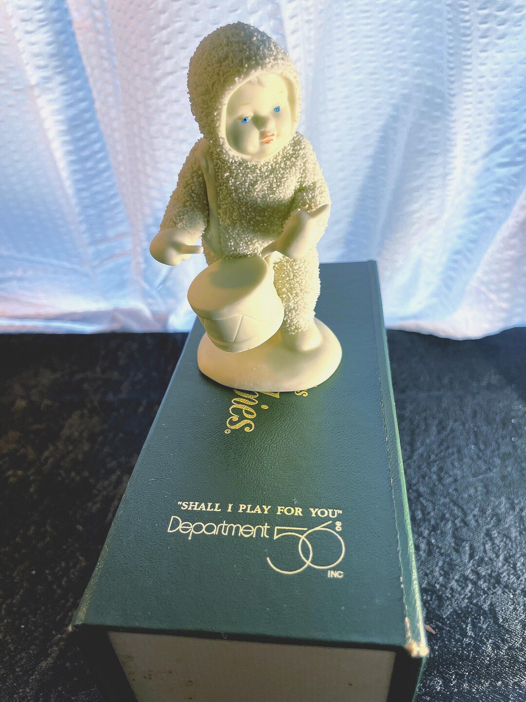 Snowbabies Winter Tales Drumming Angel. “can I Play for You” - Etsy