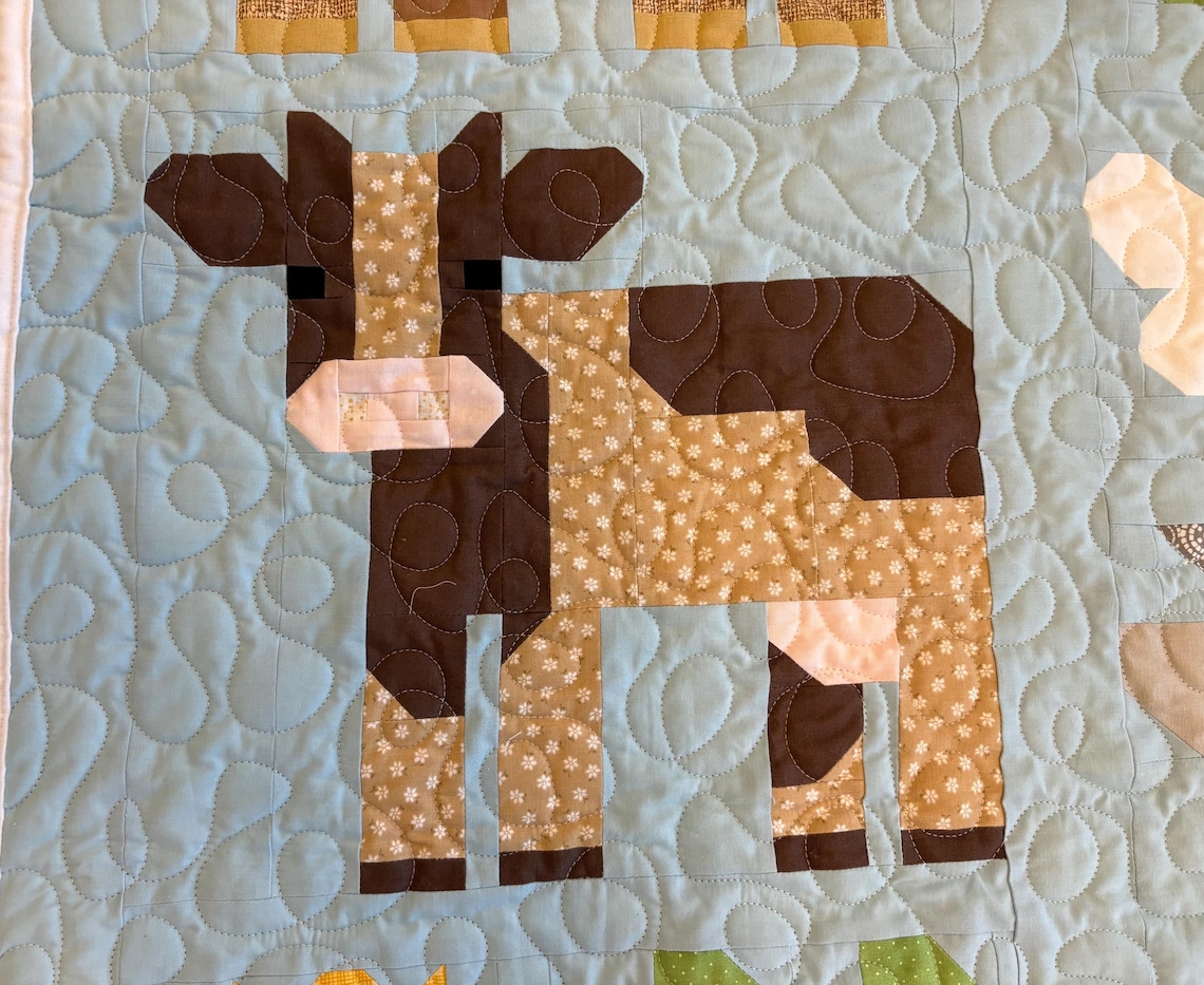 Farm Animal Baby Quilt - Etsy