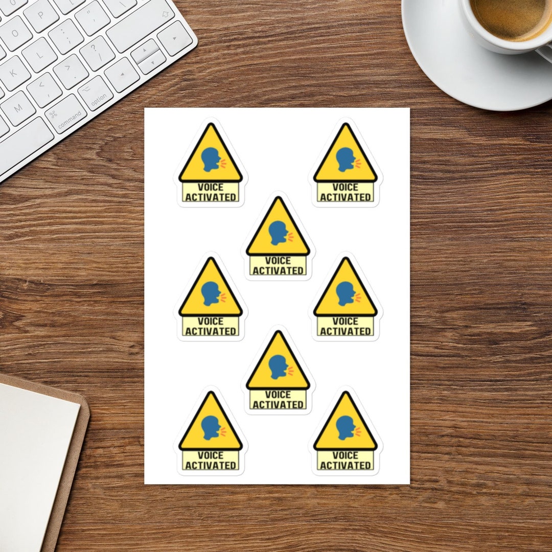 Voice Activation 8 Pcs Sticker Sheet - Etsy