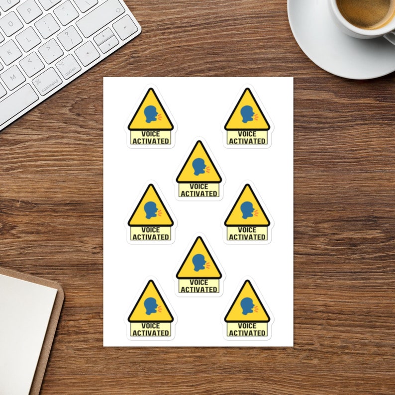 Voice Activation 8 Pcs Sticker Sheet - Etsy