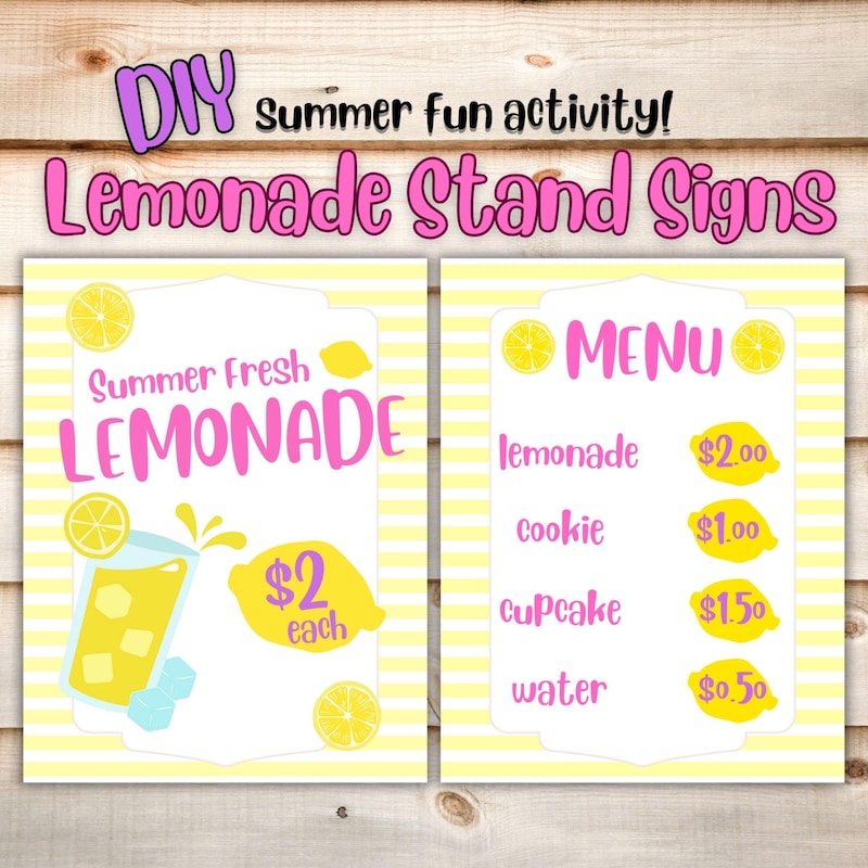 Lemonade Stand Signs - Etsy