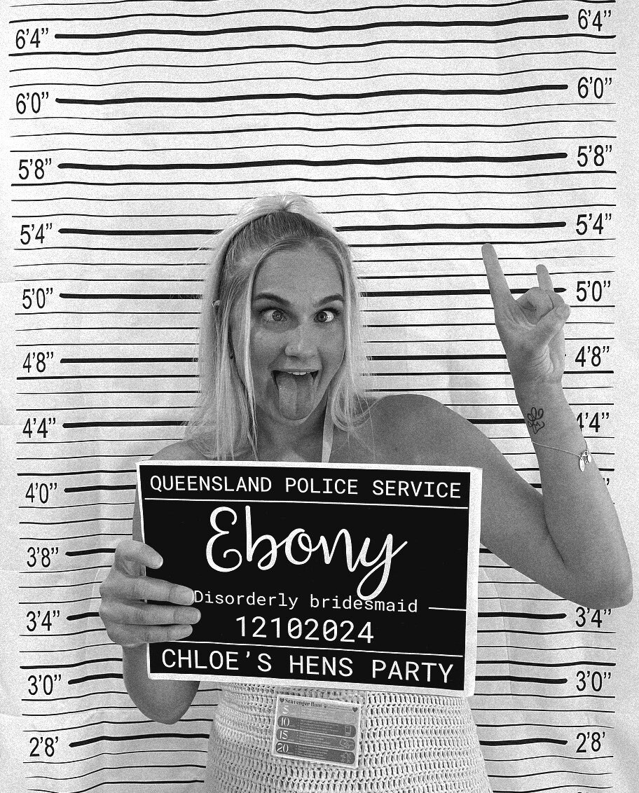 Bachelorette Party Mugshot Signs Customized With Your Girls' Names and ...