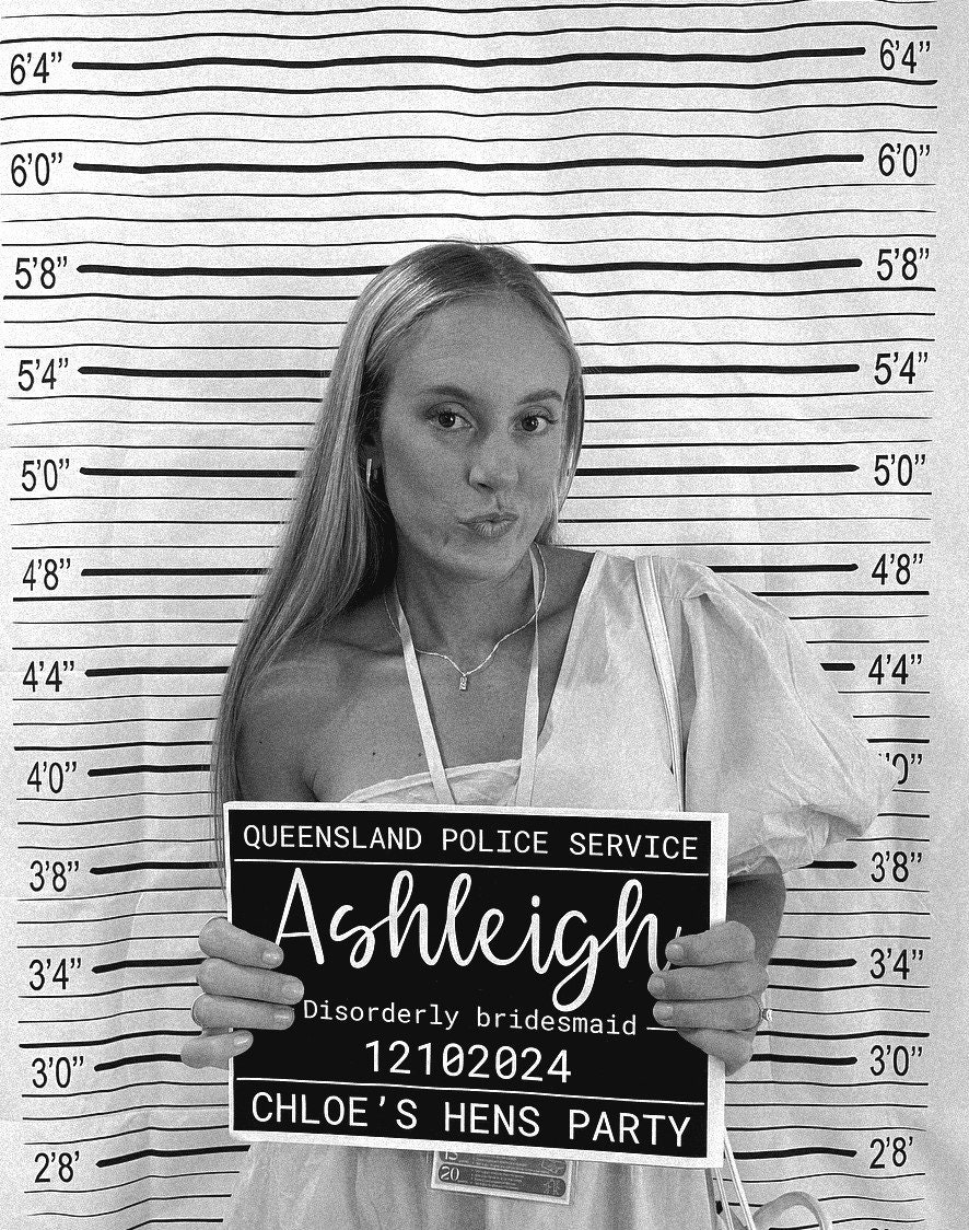 Bachelorette Party Mugshot Signs Customized With Your Girls' Names and ...