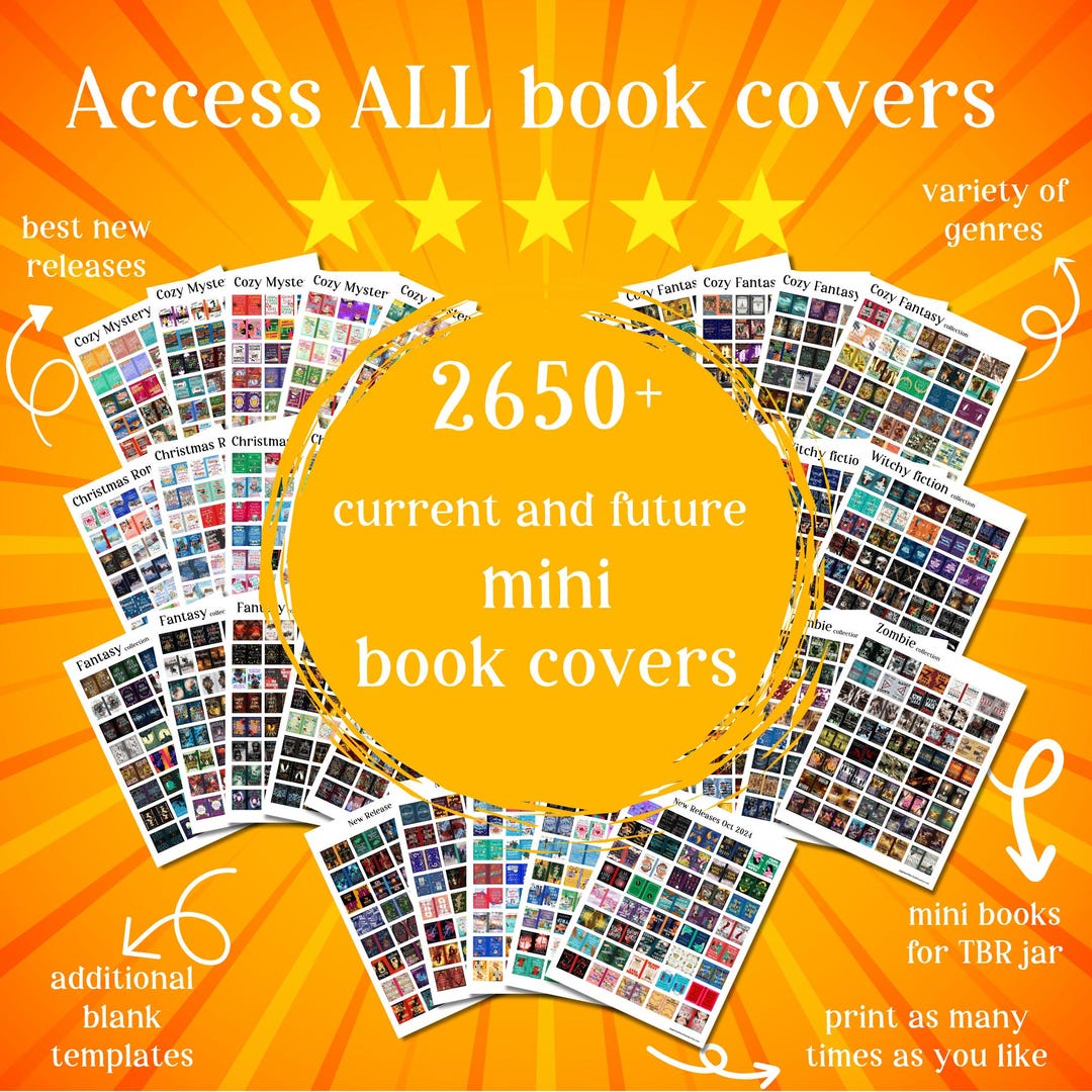 ALL ACCESS Mini Book Covers, Printable Pdf for Booktok TBR Jar, Reading ...