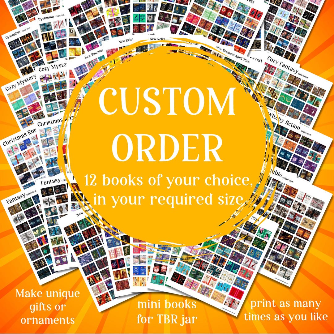 Custom TBR Mini Books, Personalised Gift for Book Lovers, Printable PDF ...