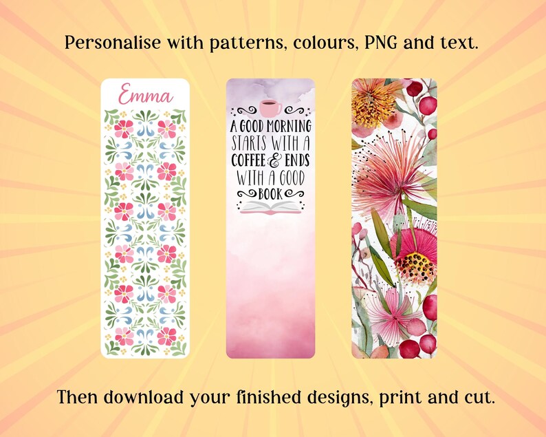 Printable Bookmark Template Bundle, Fully Editable in Canva, Drag and ...