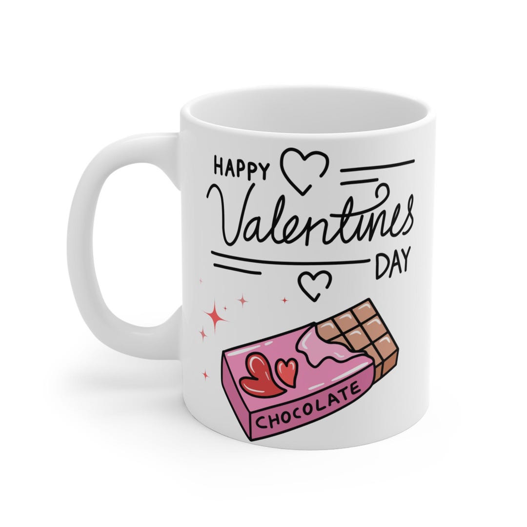 Valentine's Day Mug, Cute Coffee Cup, Chocolate Lover Gift, Sweetheart ...