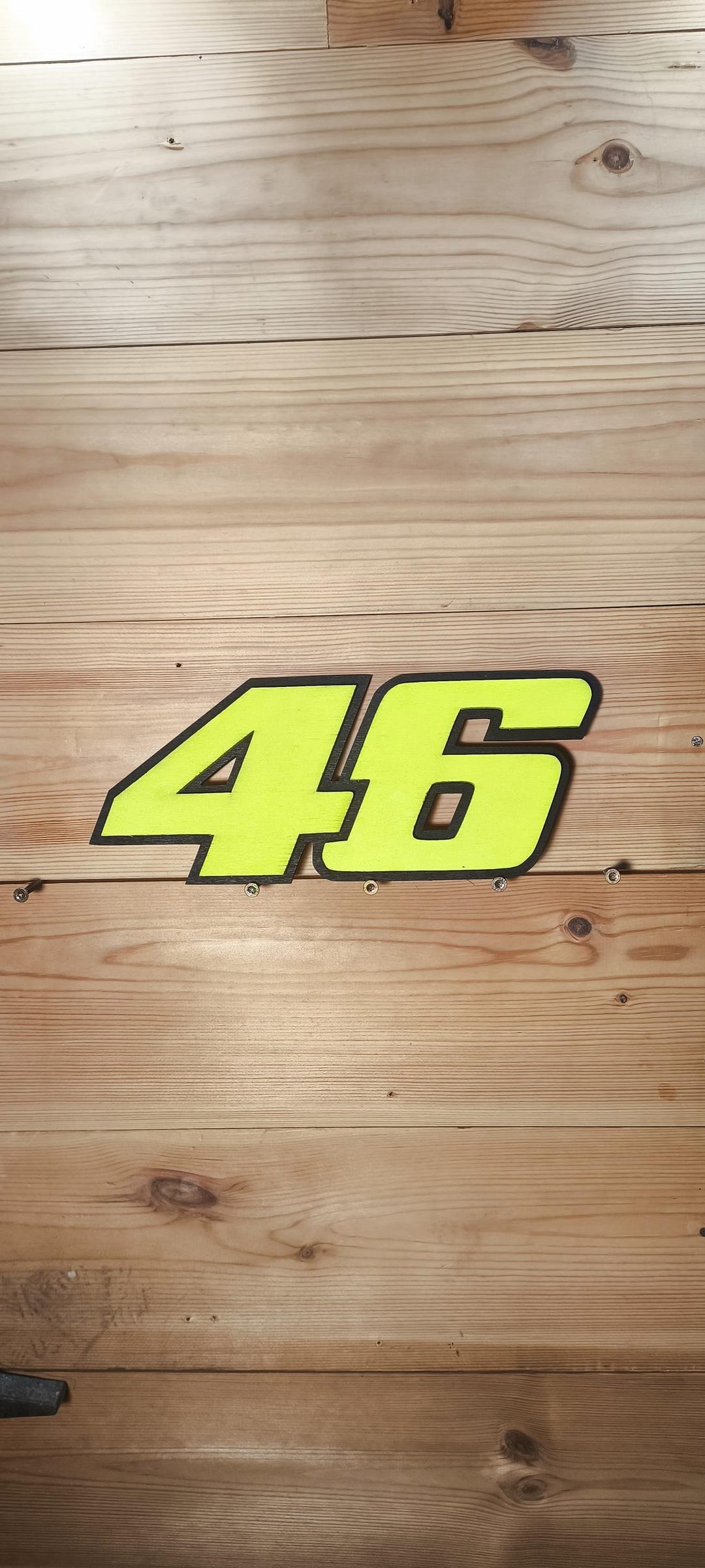 VR46 Logo Valentino Rossi Moto GP Laser Cut Wood Wall Decor Ducati ...