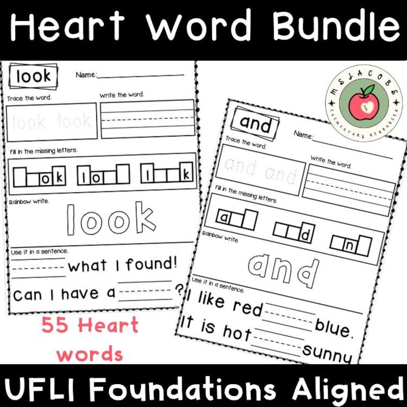 Ufli Word Work Mats - Etsy