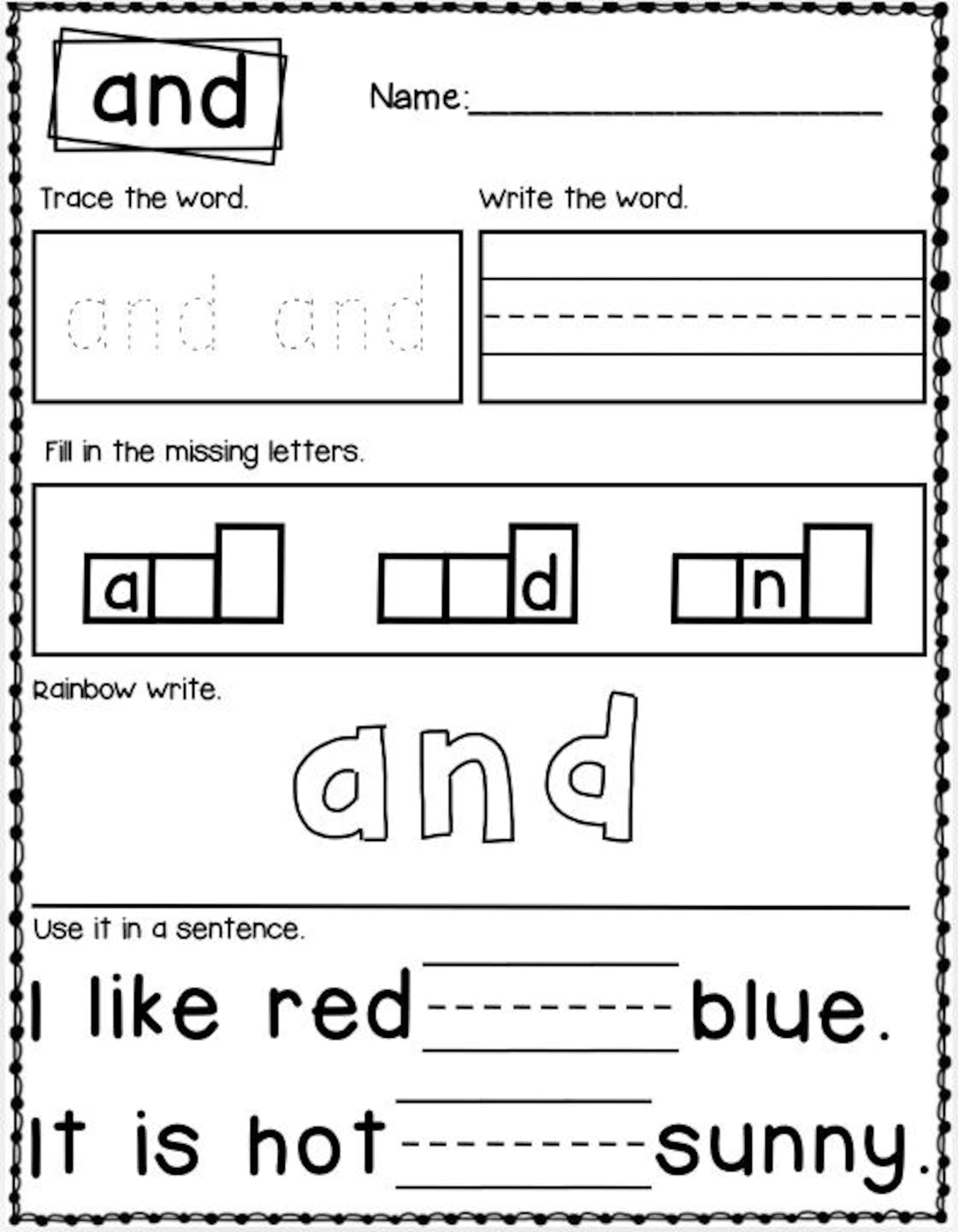 UFLI Aligned Heart Word Worksheet Bundle - Etsy