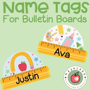 Name Tags for Bulletin Boards - Etsy